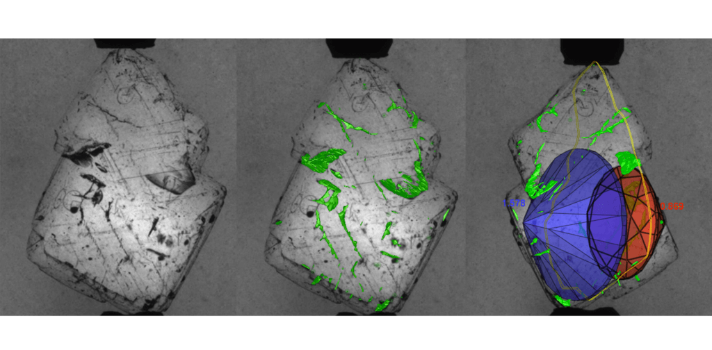 Rough Mapping - Sarine钻石证书-4C标准钻石原石及光性能火彩新零售溯源技术珠宝趋势